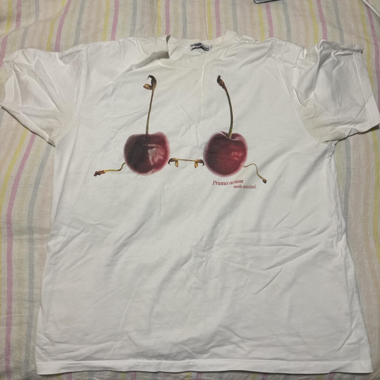 Mode Mischief cherry tee, size large. Comfiest... | Depop