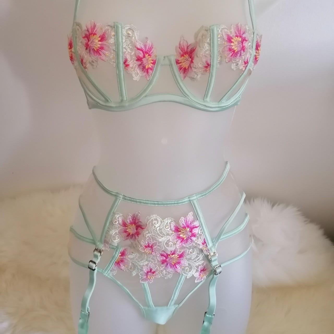 Honey Birdette Amelie Mint 4 Piece Set. Sizes... - Depop