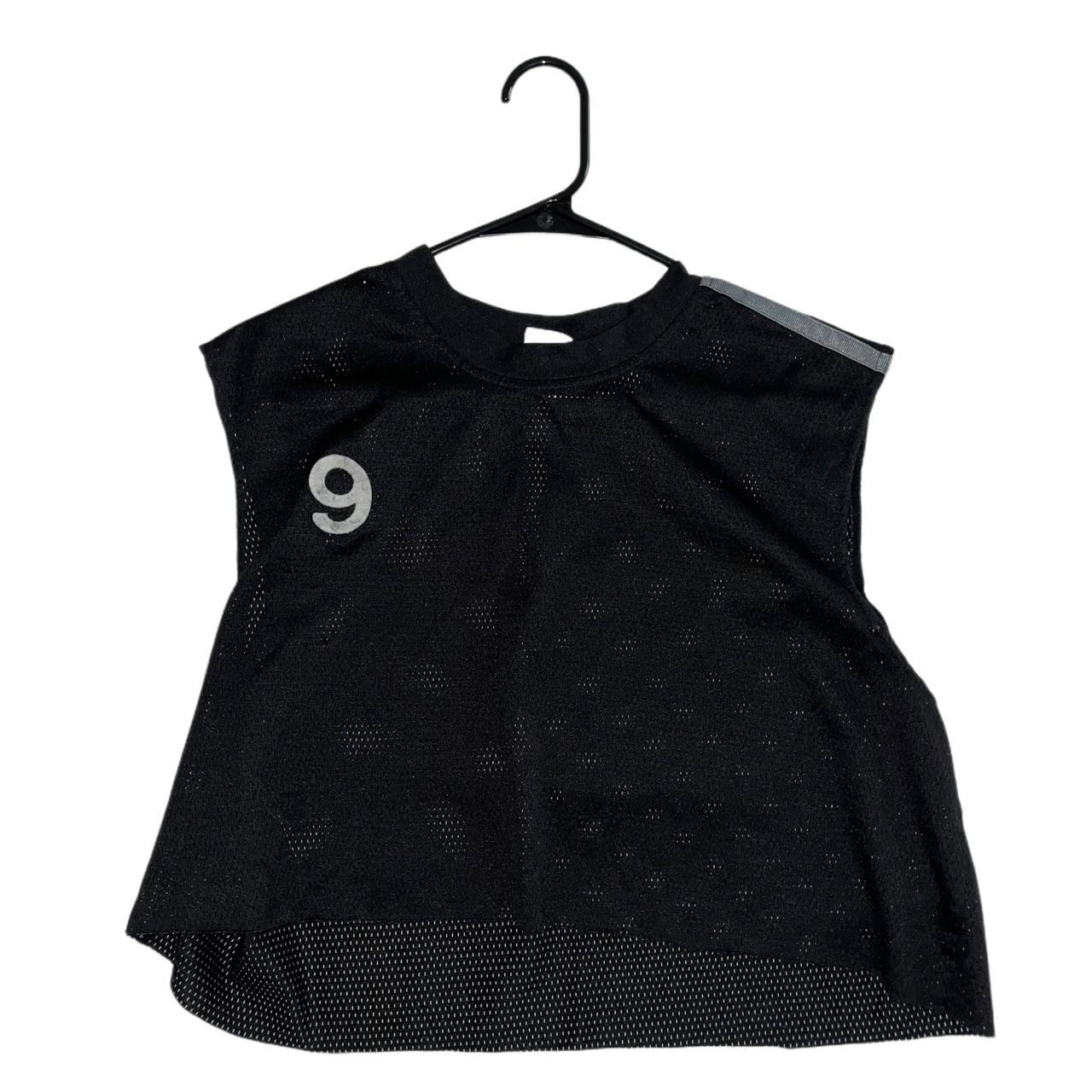 Number nine (9) mesh crop top jersey by Athletic... | Depop