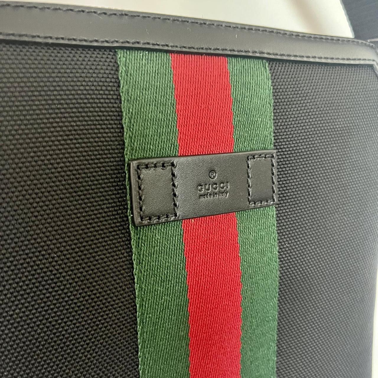 Gucci Techno Canvas Web Messenger Bag in Black is... - Depop