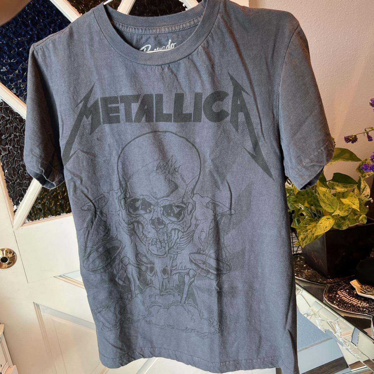 Sick faded gray Metallica Shirt size Medium #punk... - Depop
