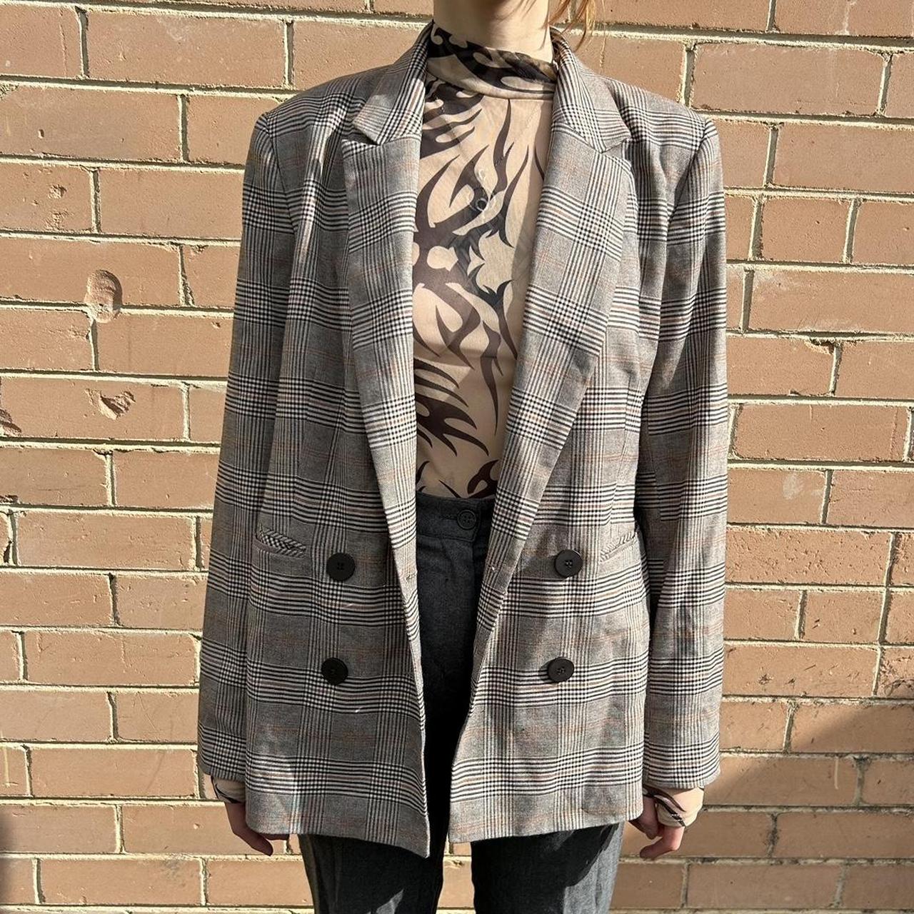French Connection plaid blazer Size 12 Love this... - Depop