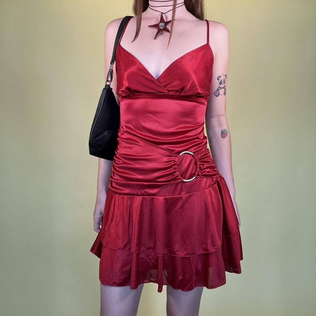 ahh the funnest slinky red hot y2k clubbing... - Depop