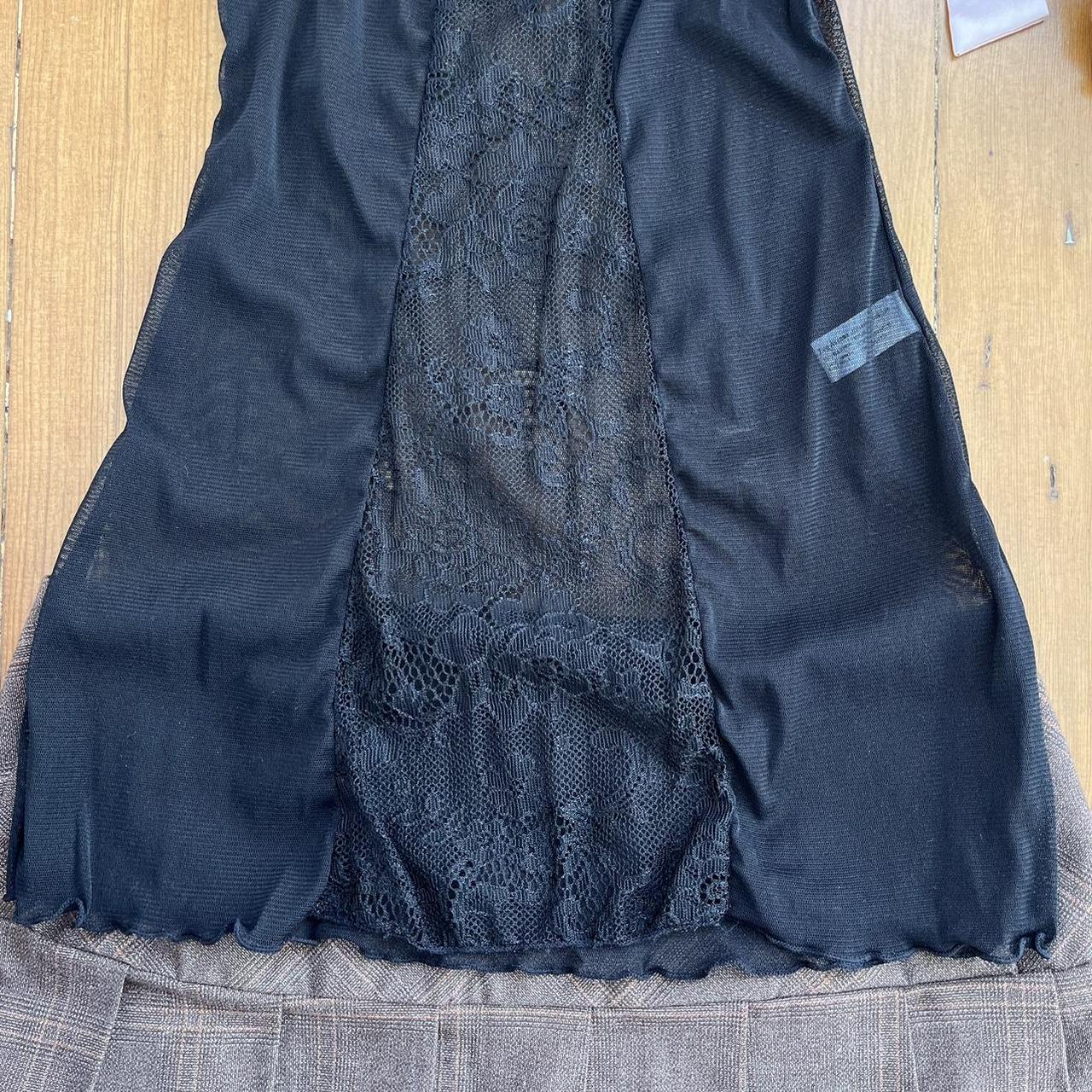 early 2000's dainty sheer black fitted lingerie mini... - Depop