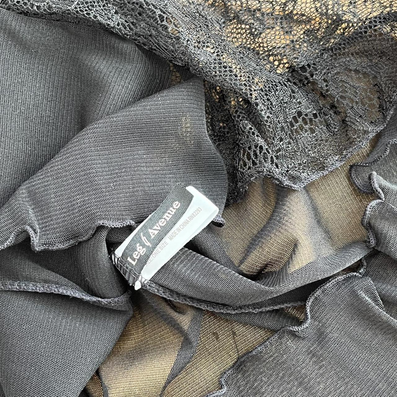 early 2000's dainty sheer black fitted lingerie mini... - Depop