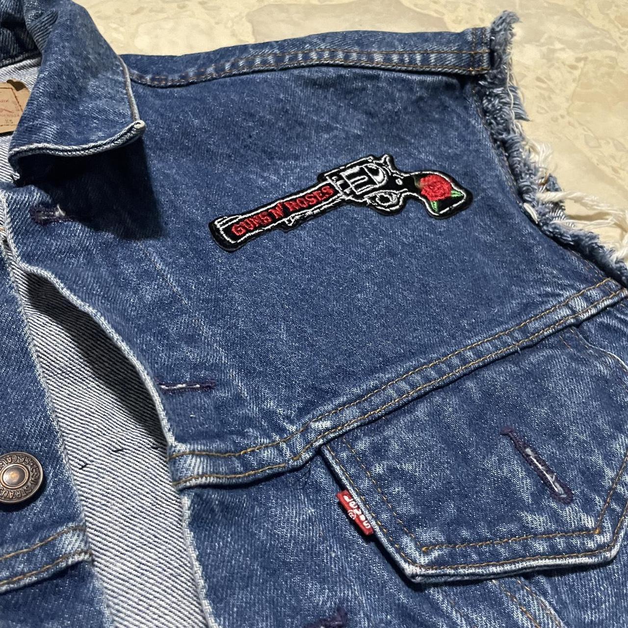 Vintage Levi’s Guns n Roses Denim Vest in great... - Depop