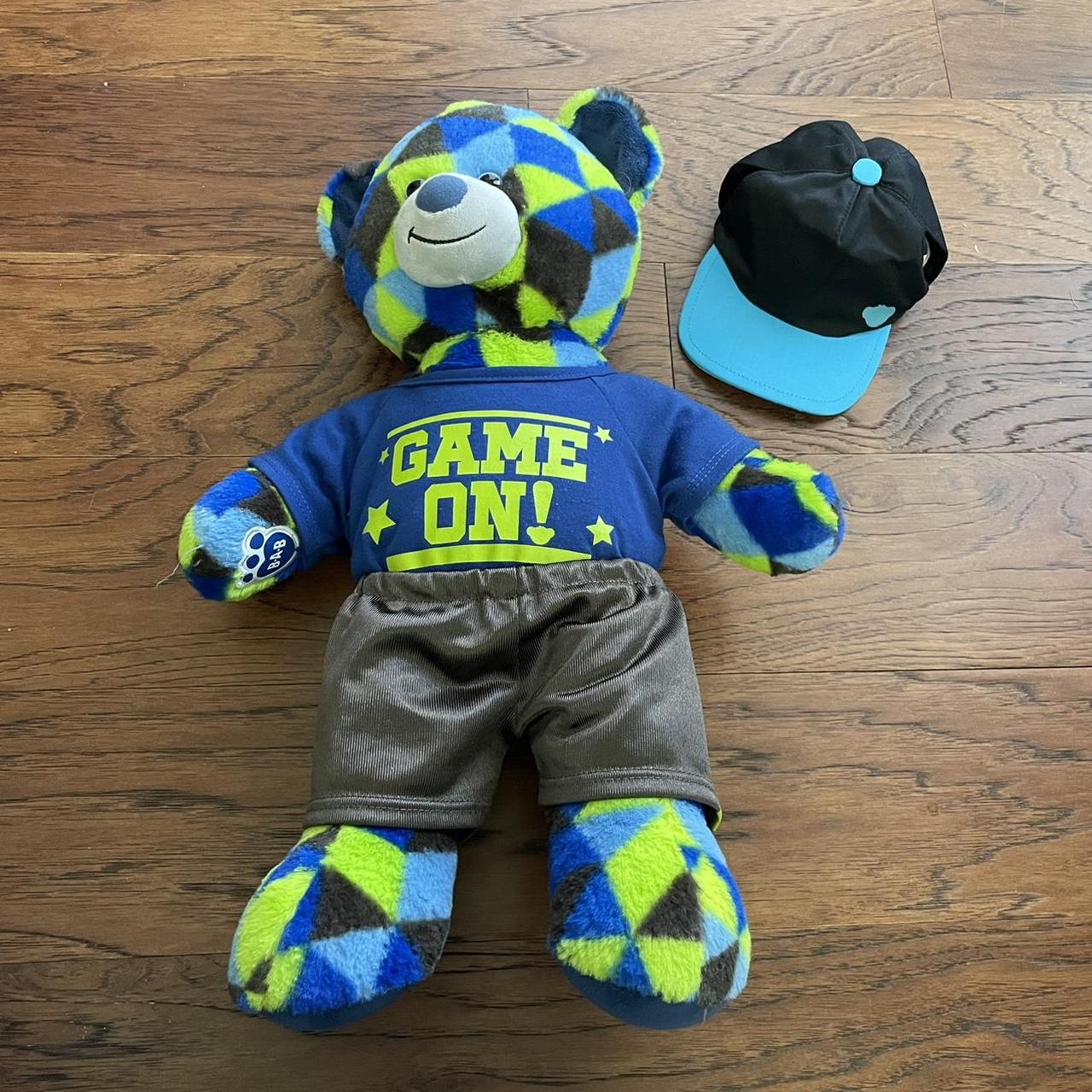 Build a Bear Gamer Bear Plush, Green Blue Black... | Depop