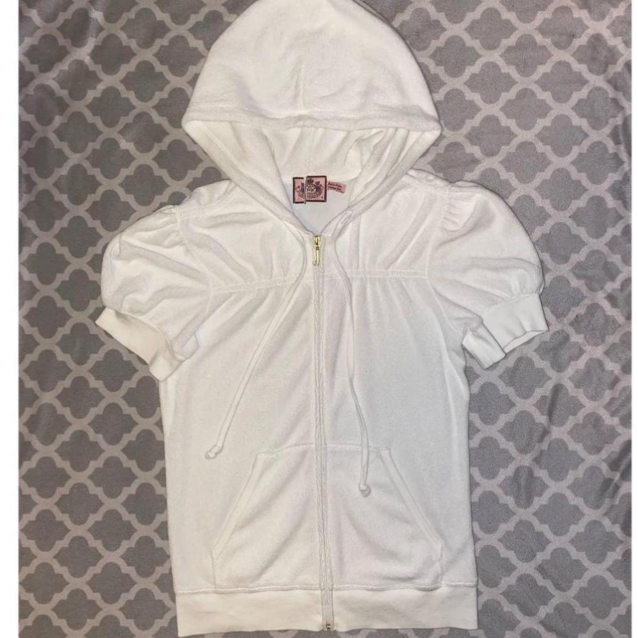 Vintage white juicy terry cloth set (capris and zip... | Depop