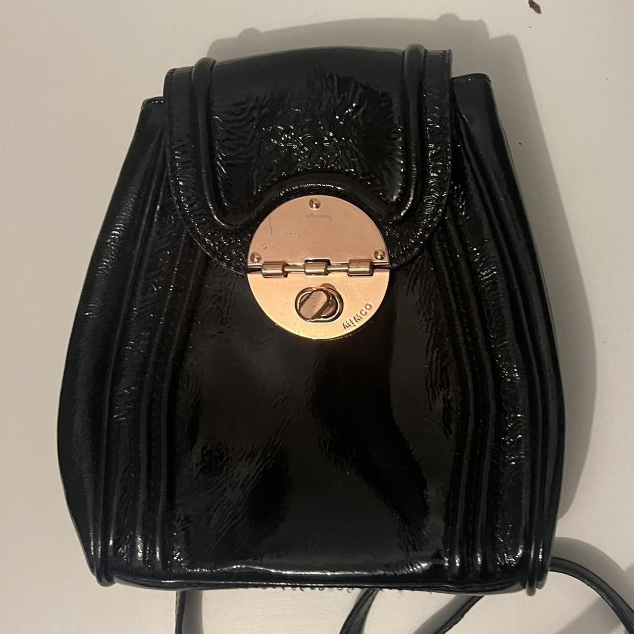 MIMCO black rose gold bag RRP $200. Small scratches... - Depop