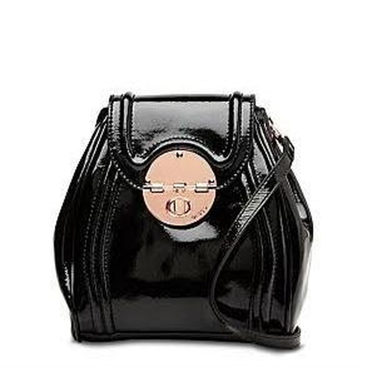 MIMCO black rose gold bag RRP $200. Small scratches... - Depop