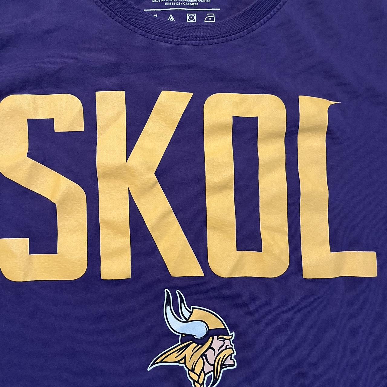 Minnesota Vikings “SKOL” Tshirt Size Large - Depop