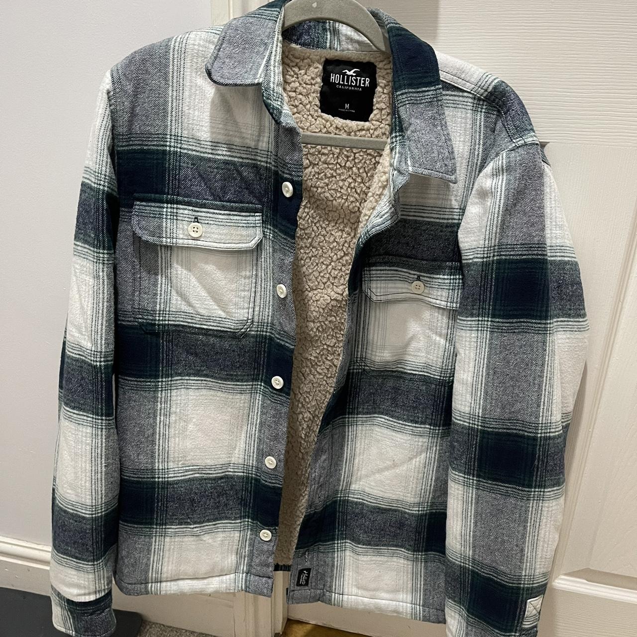 Hollister Fur lined checked jacket Great condition... - Depop