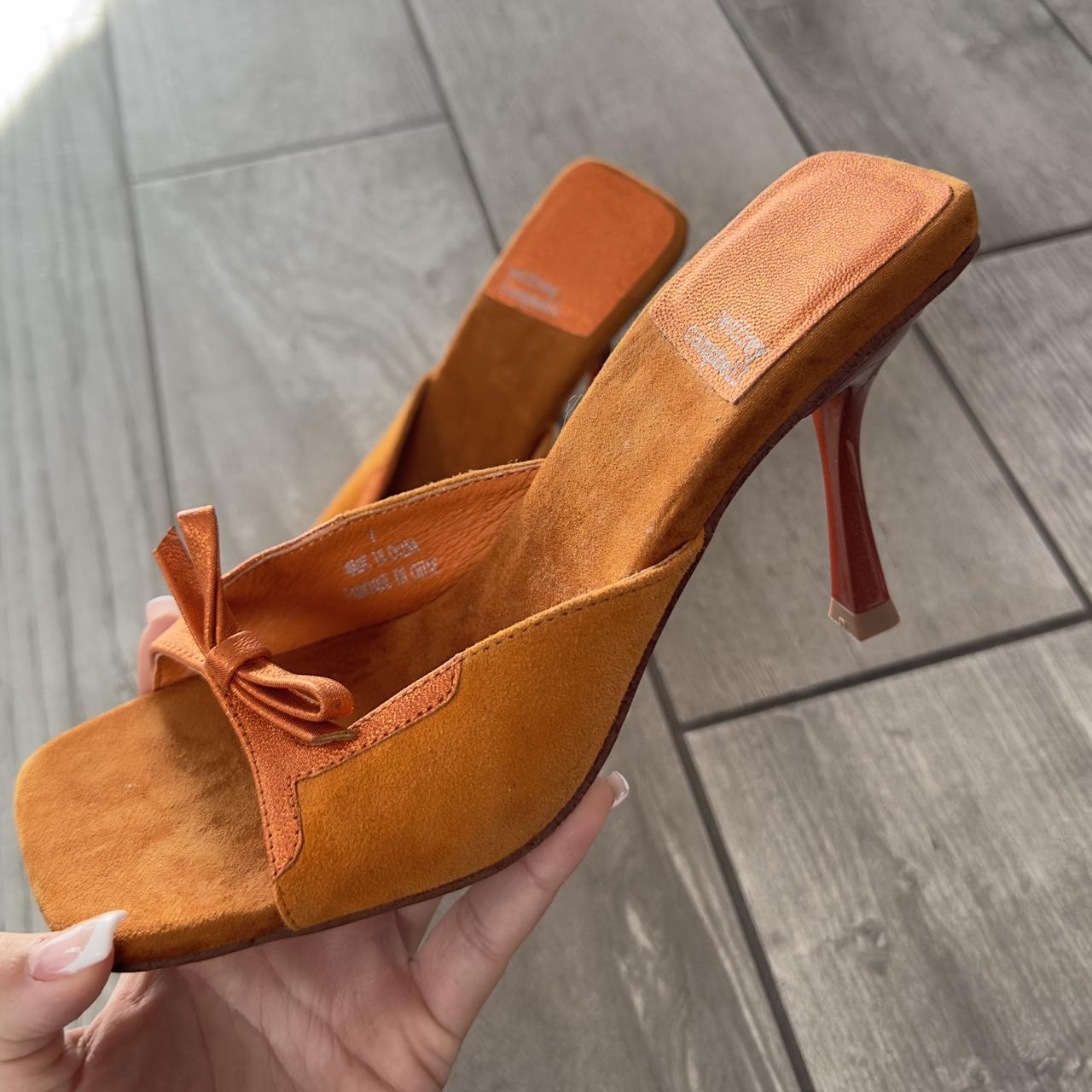 Jeffrey Campbell burnt orange mules - Depop