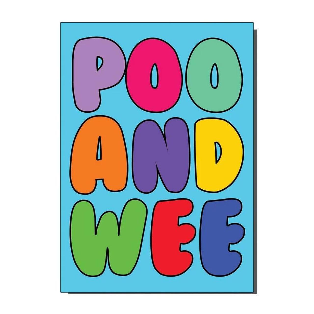 Poo And Wee Funny Greetings Card Card dimensions:... - Depop