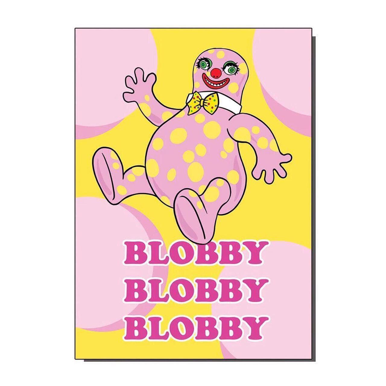 Mr Blobby Blobby Blobby Greetings Card Card... - Depop