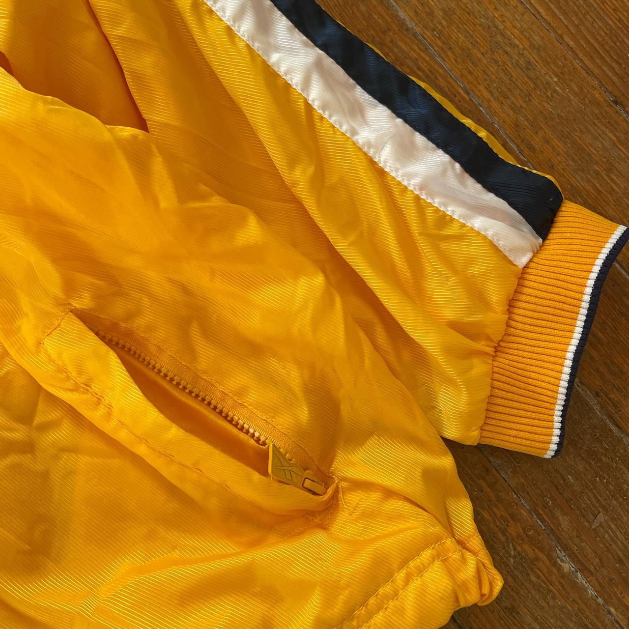 Vintage Reebok jacket // 90s Yellow jacket with... - Depop