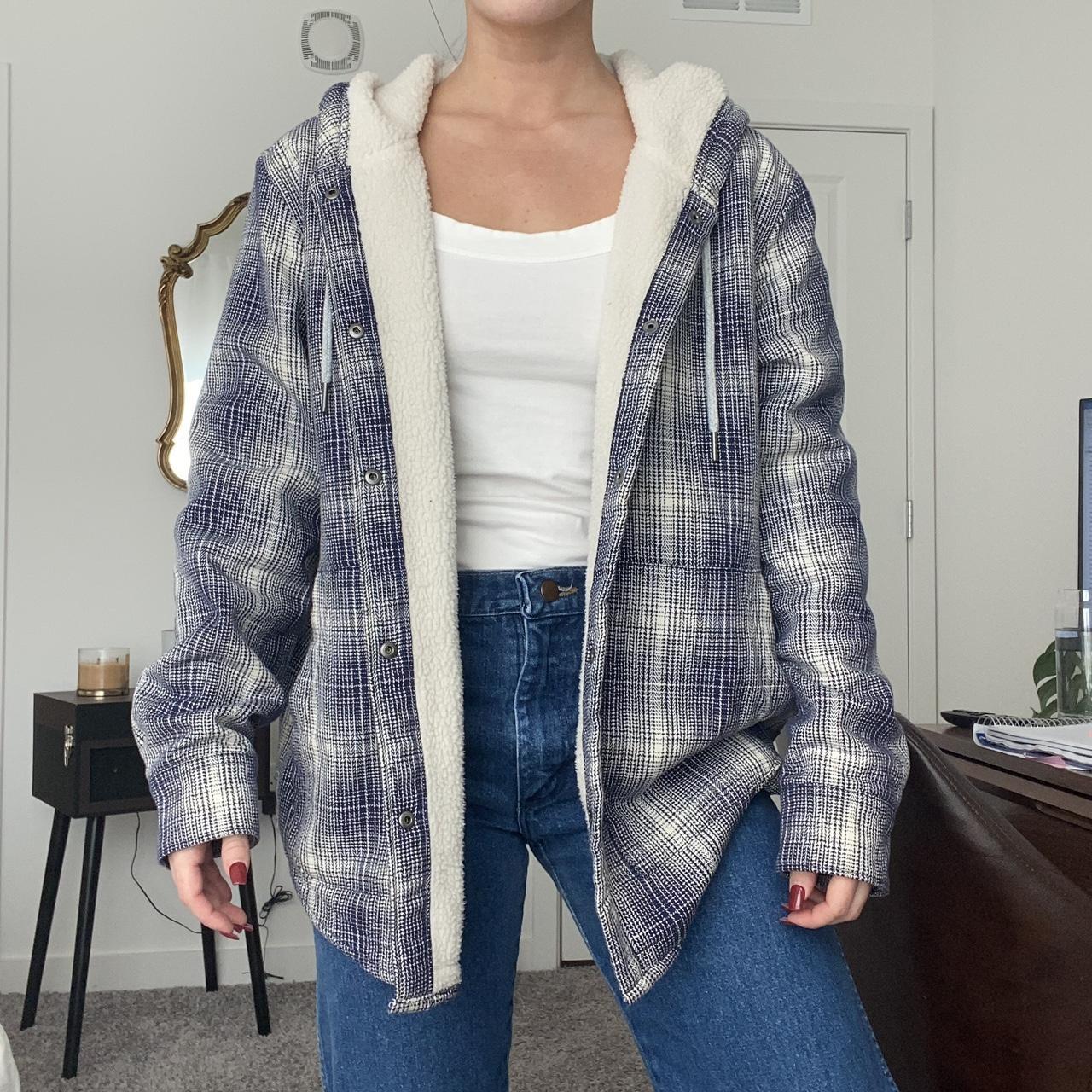 North Face flannel jacket - Fleece interior Perfect... - Depop