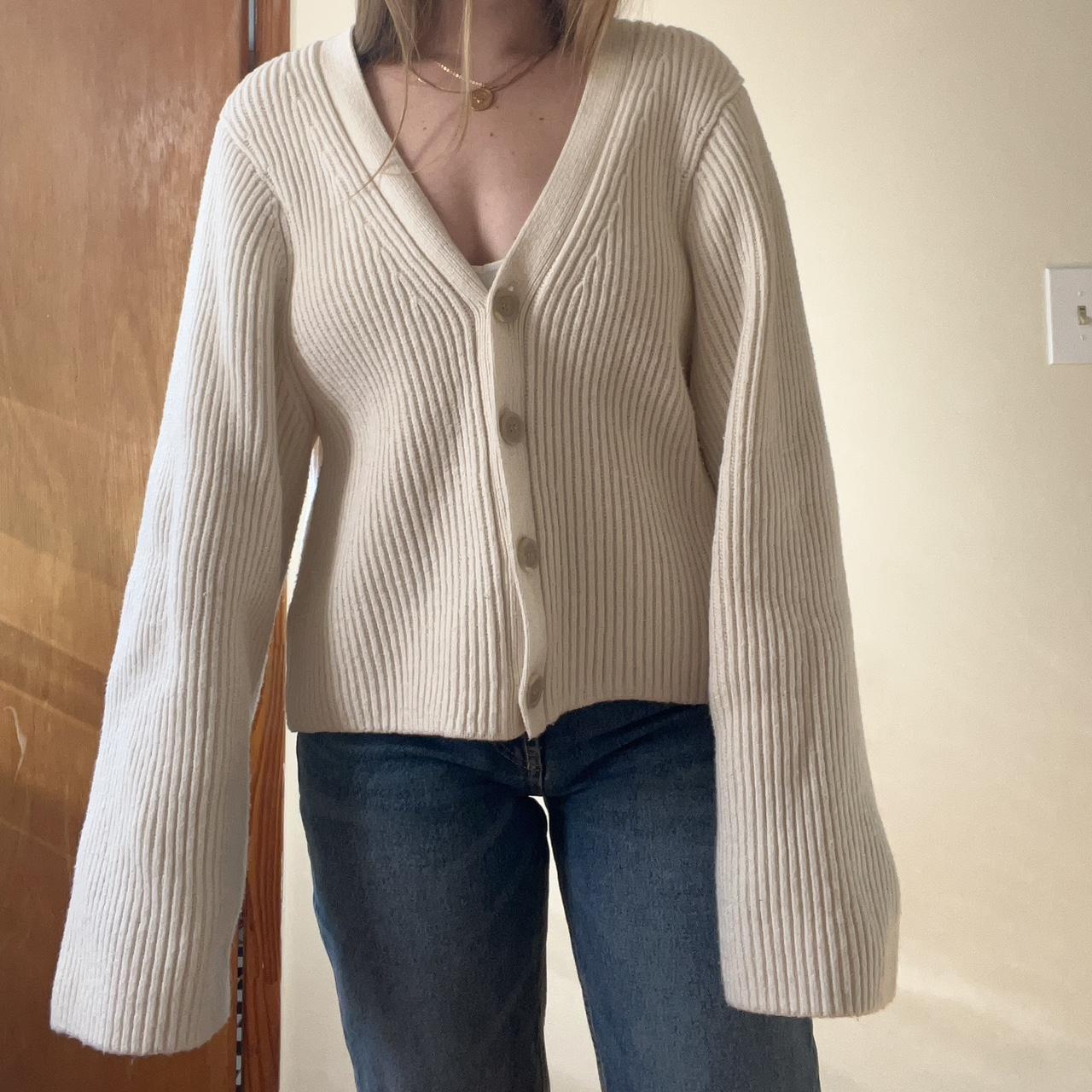 H&M cardigan similar to the Khaite look/style - Depop