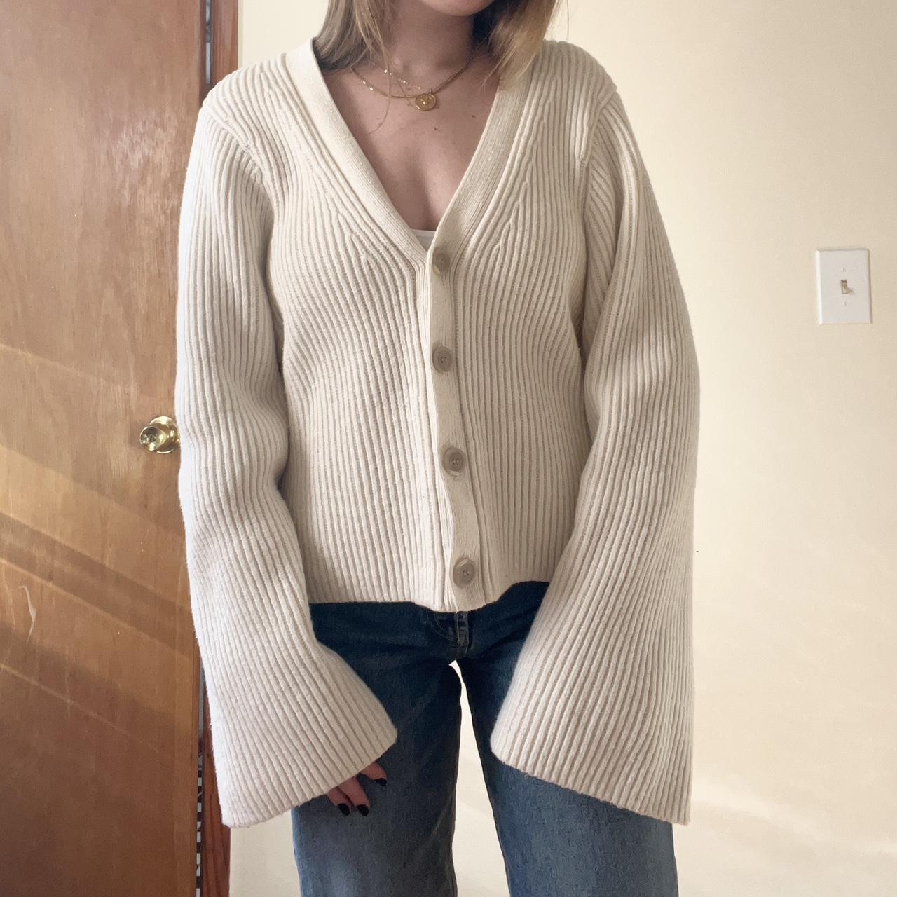 H&M cardigan similar to the Khaite look/style - Depop