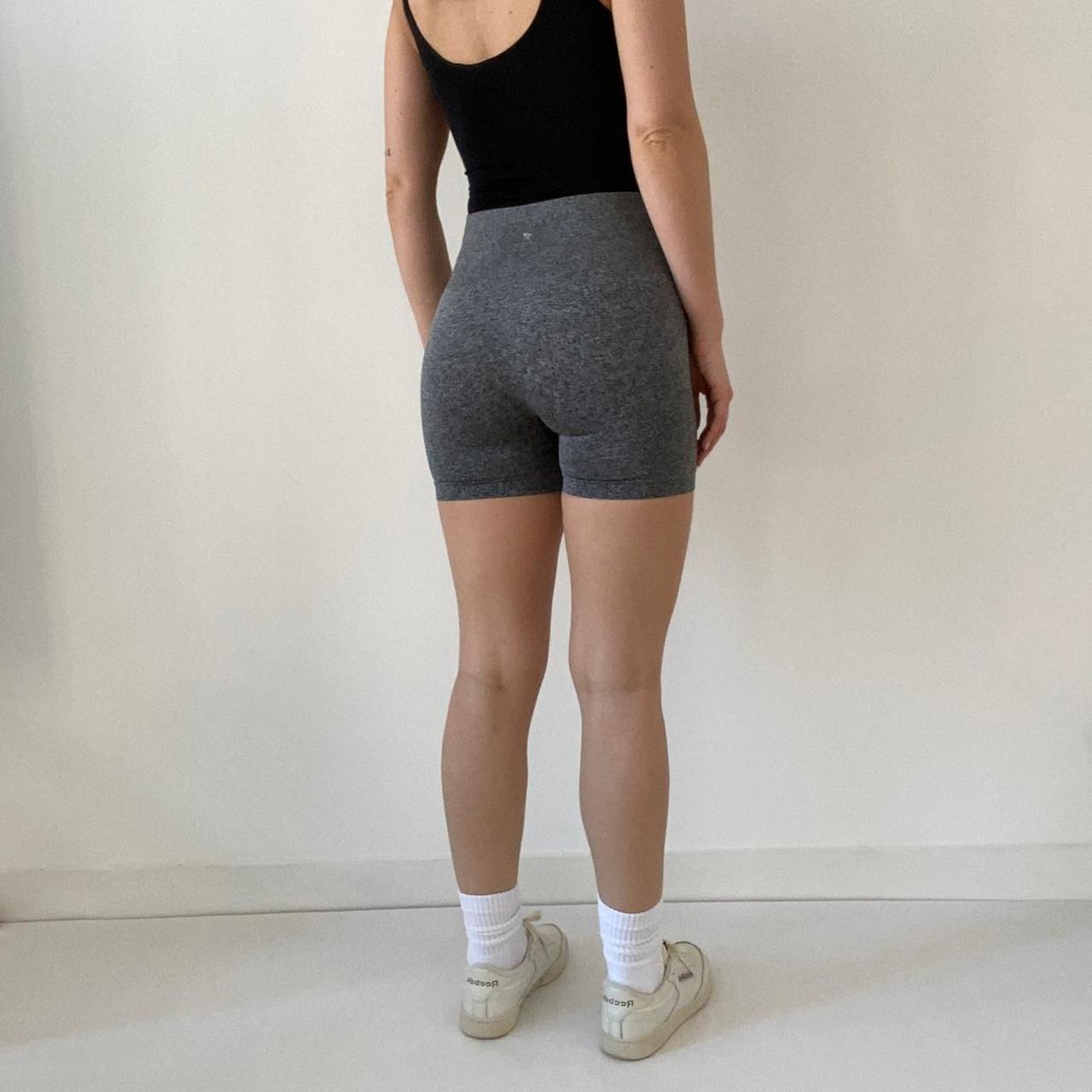 Grey workout gym shorts Size XS Model size 6-8,... - Depop