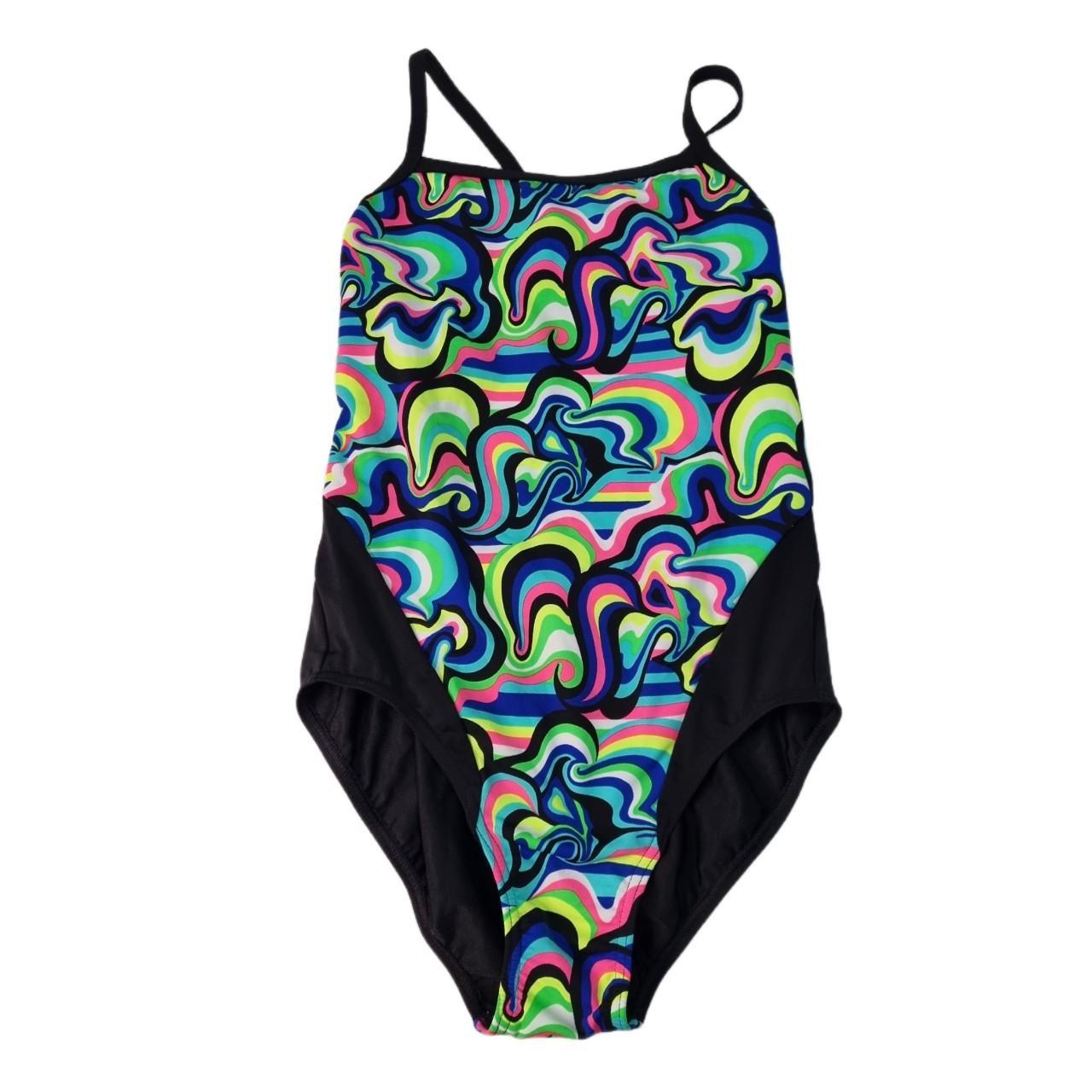 FUNKITA Swimsuit 10 S Colourful Neon Psychedelic... - Depop