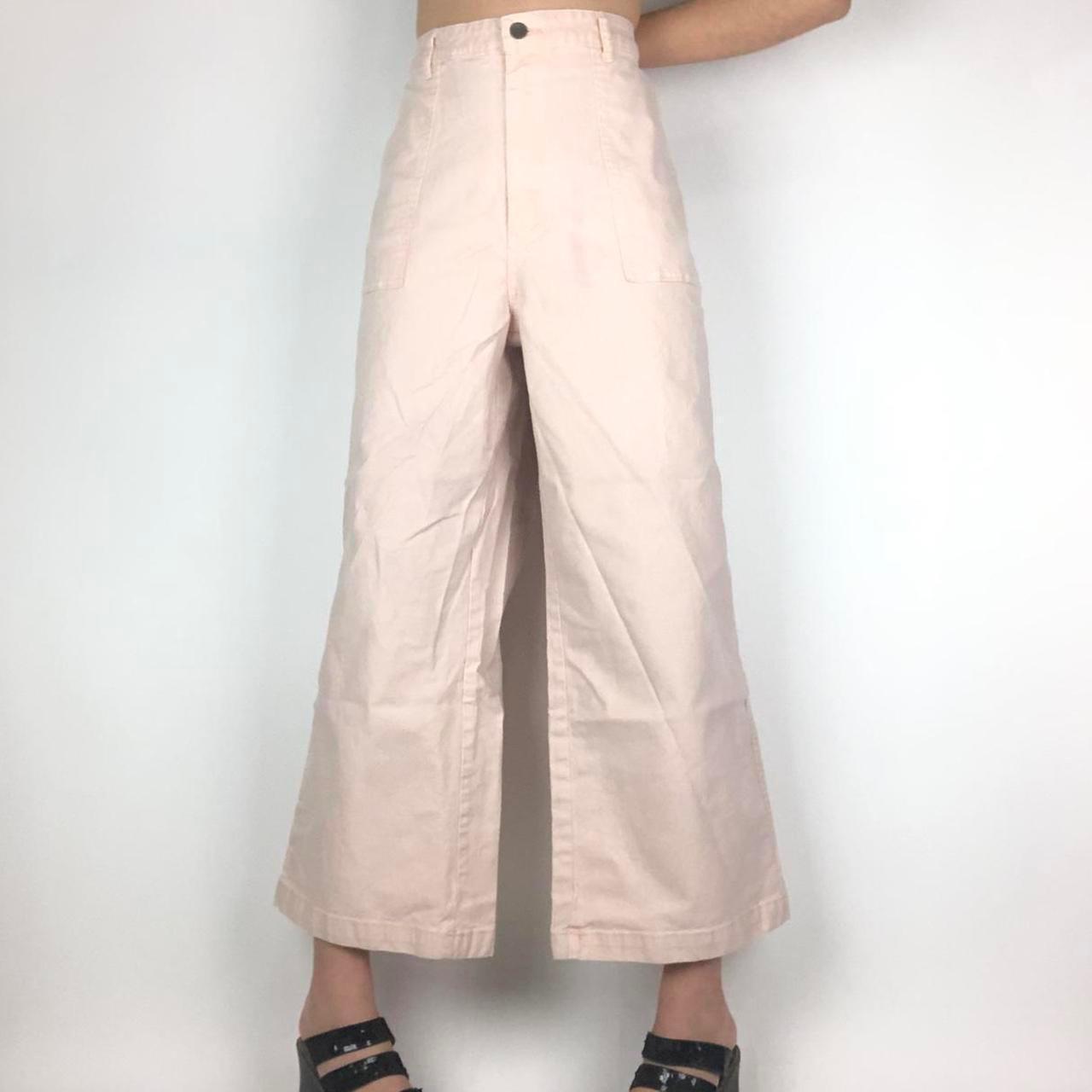 High waisted pink wide leg pants These are so cool,... - Depop