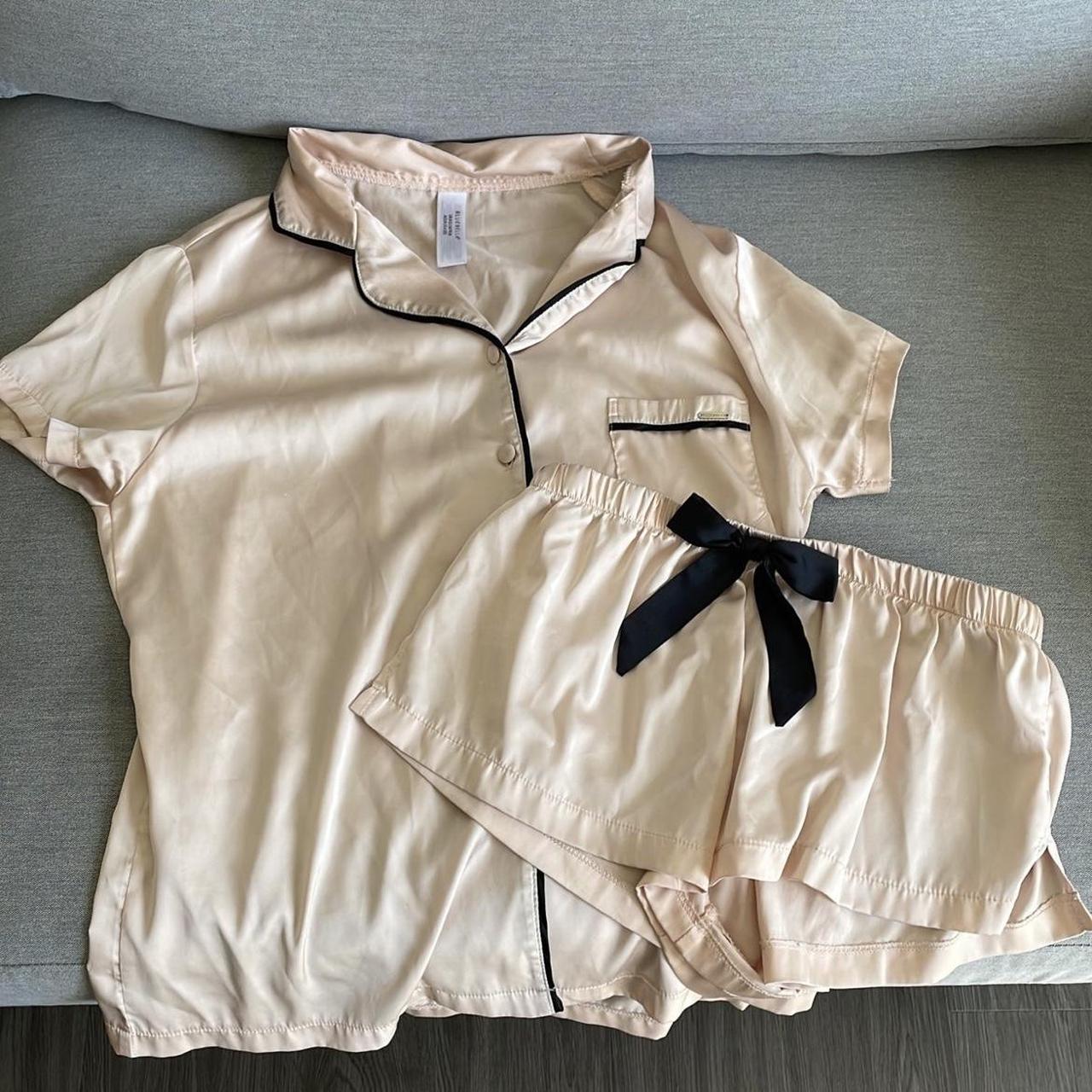 Bluebella pink and black pajama set - Depop