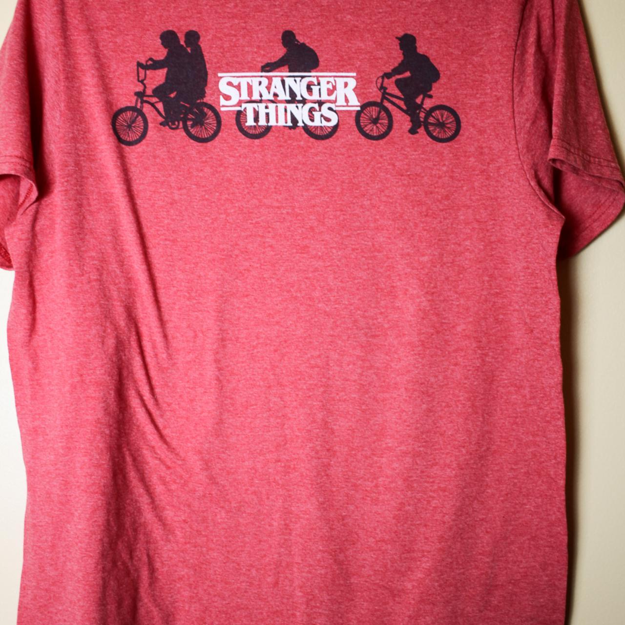 Netflix Stranger Things red t shirt size... - Depop