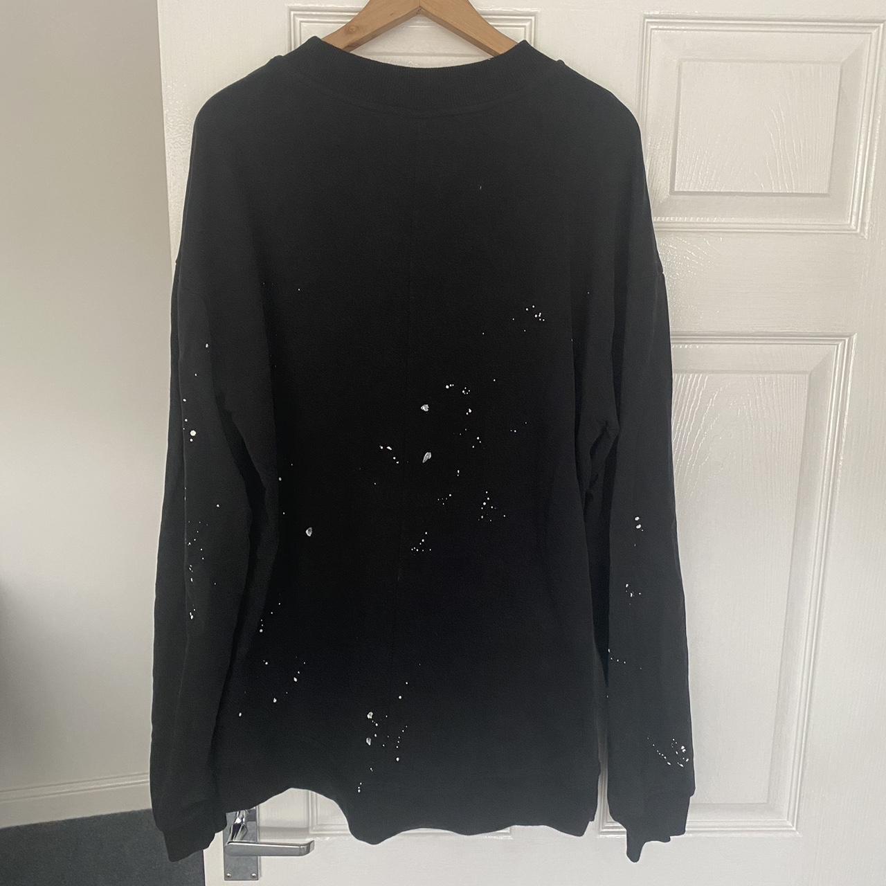 Thom Krom paint splatter black sweatshirt Oversized... - Depop