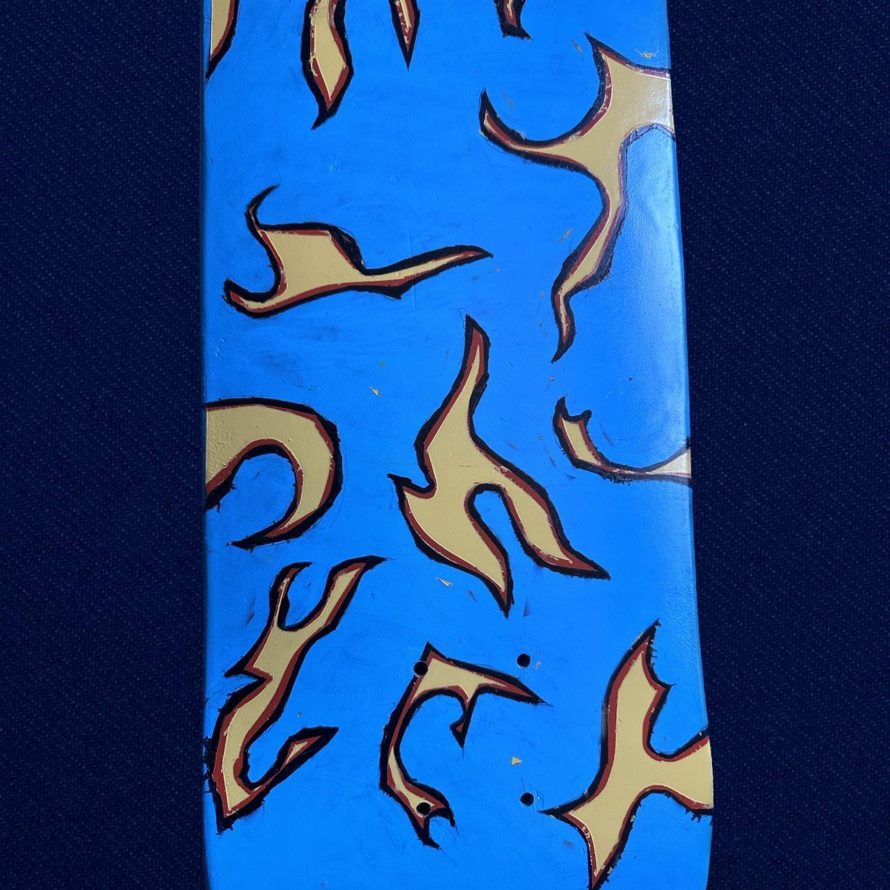 Golf Wang Flames Skateboard - handmade, spray... | Depop