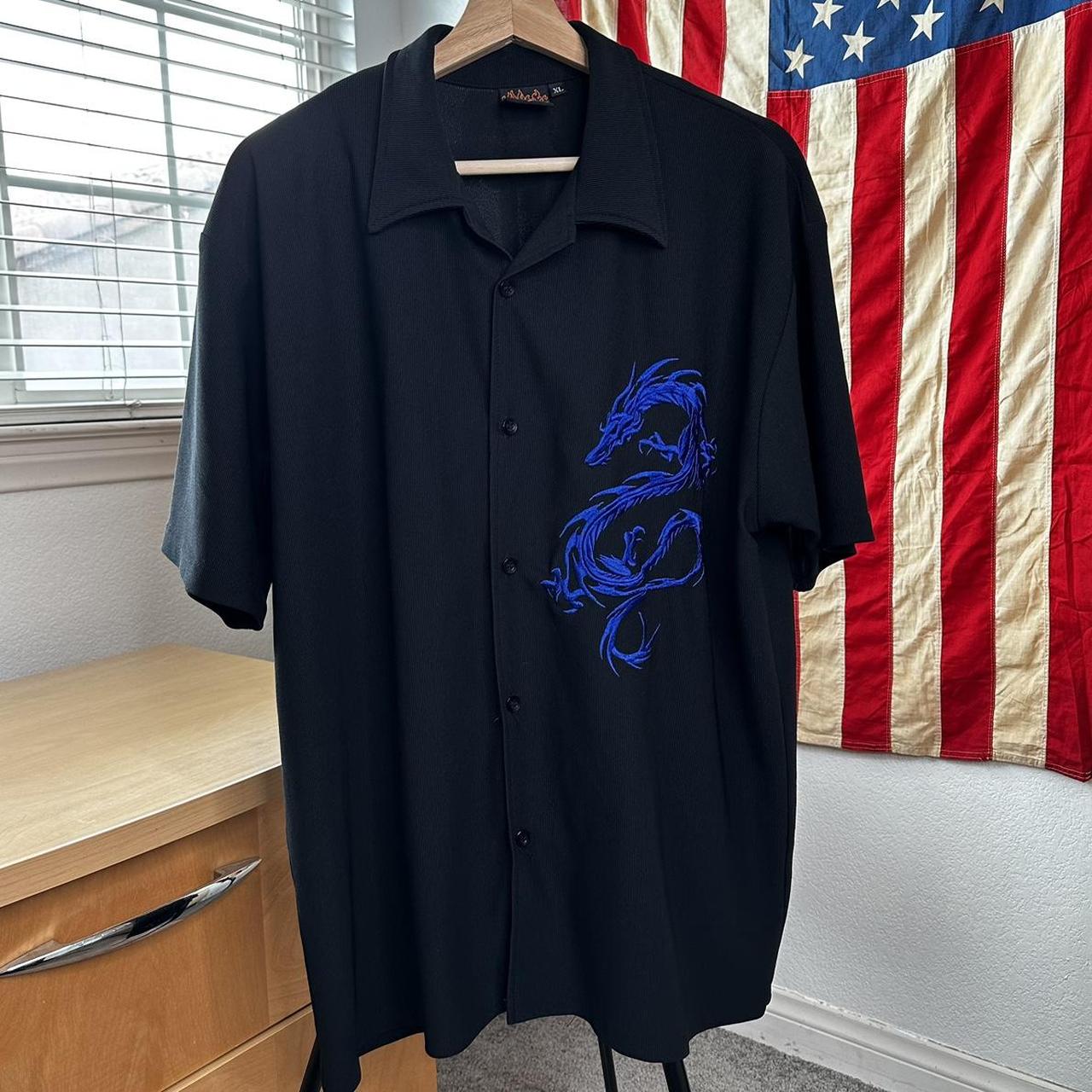 Y2K Dragon Button Up Made in the USA by the brand... - Depop