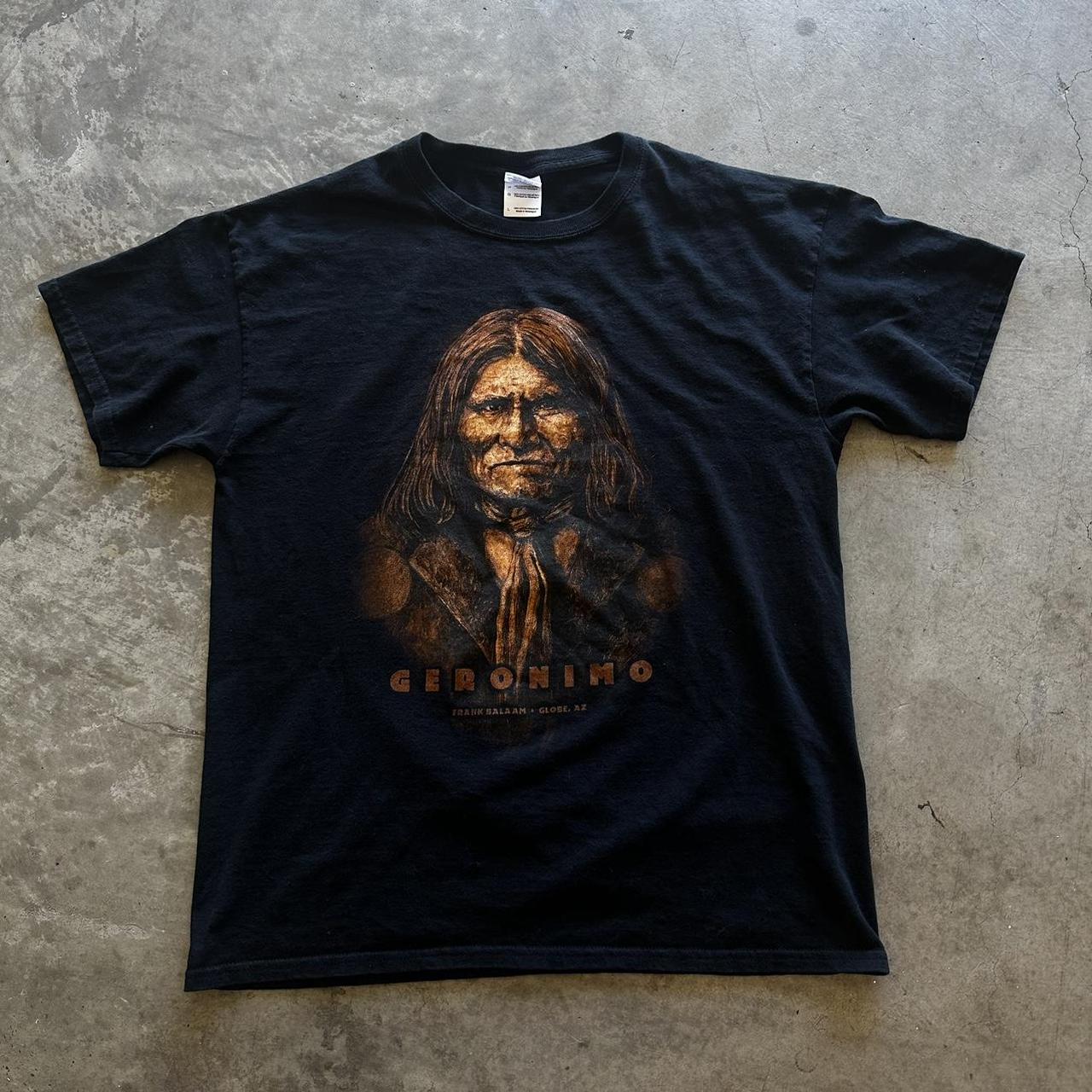 Vintage Geronimo T-shirt minor distressing /fading... | Depop