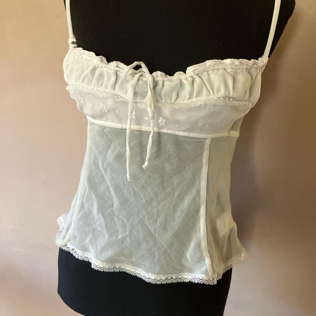 UNIF Women's White Vest | Depop