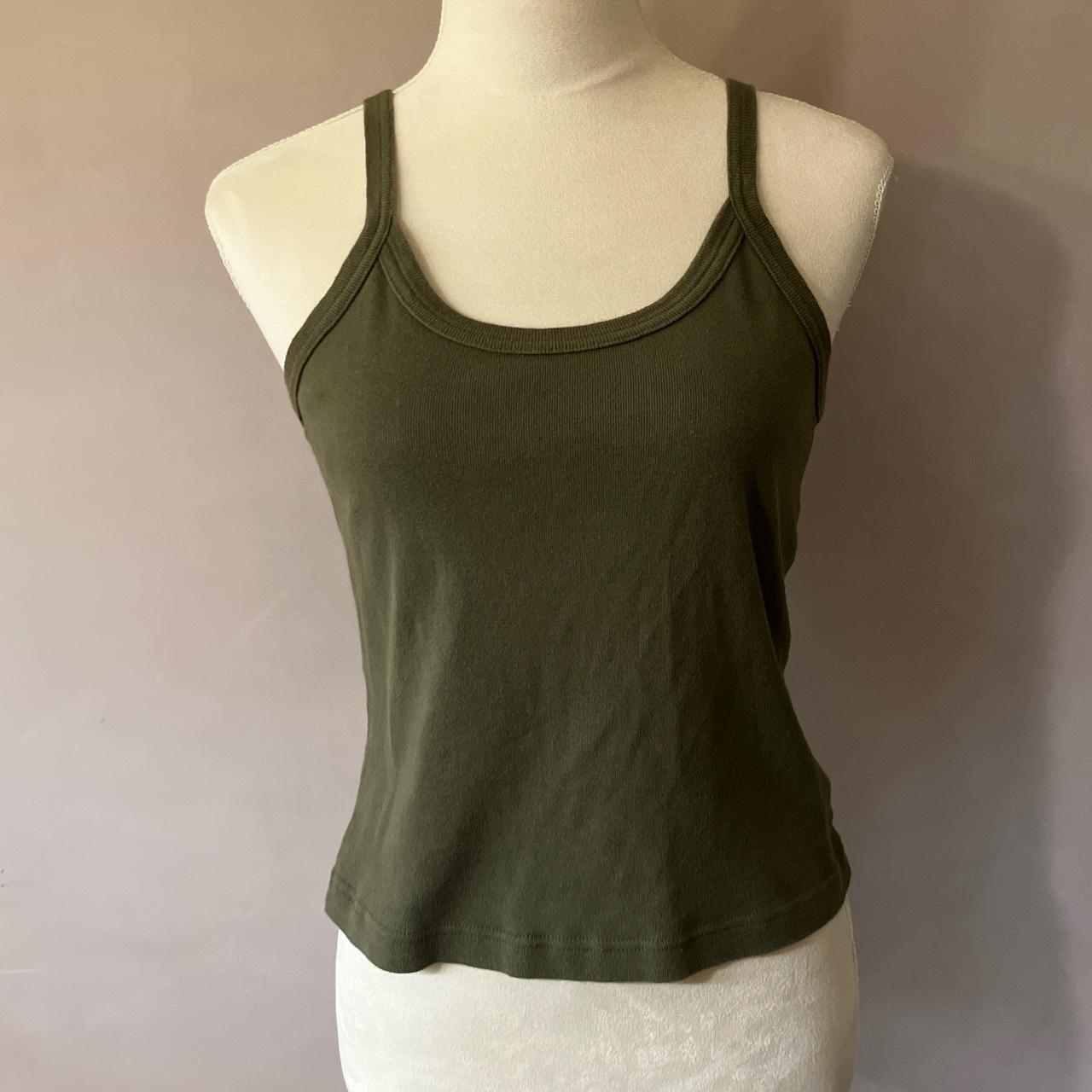 100% cotton olive green tank top from No... - Depop