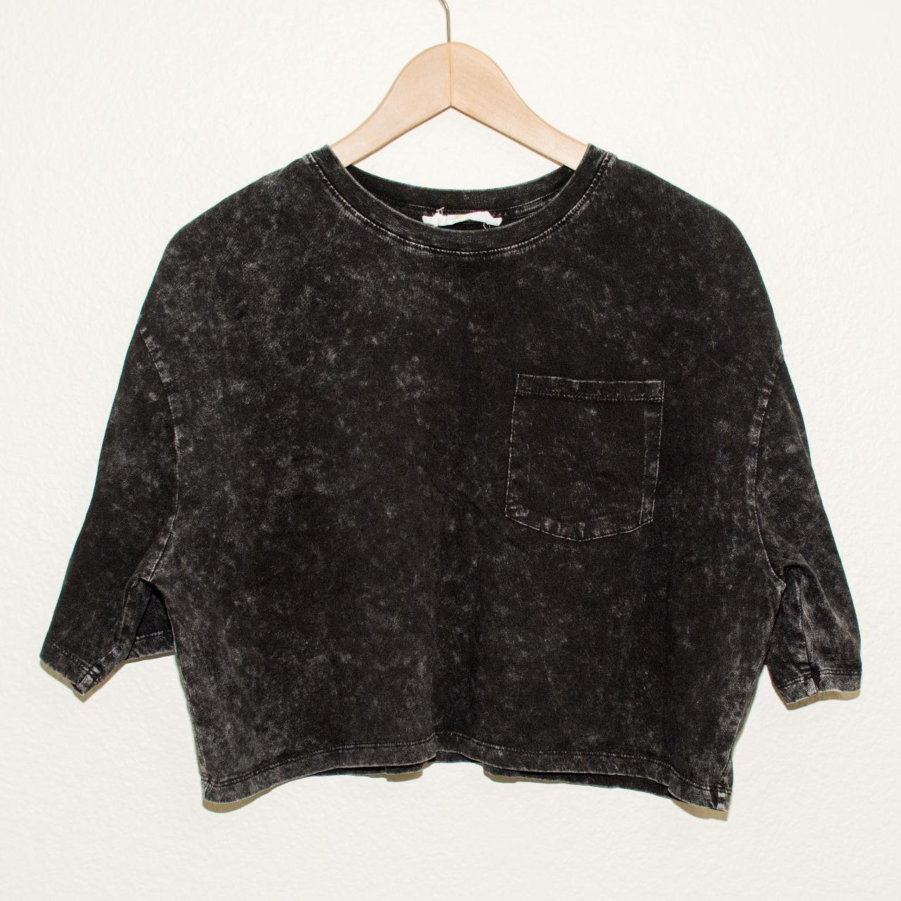 Double Zero Acid Washed Crop Top Pocket Tee Style:... - Depop