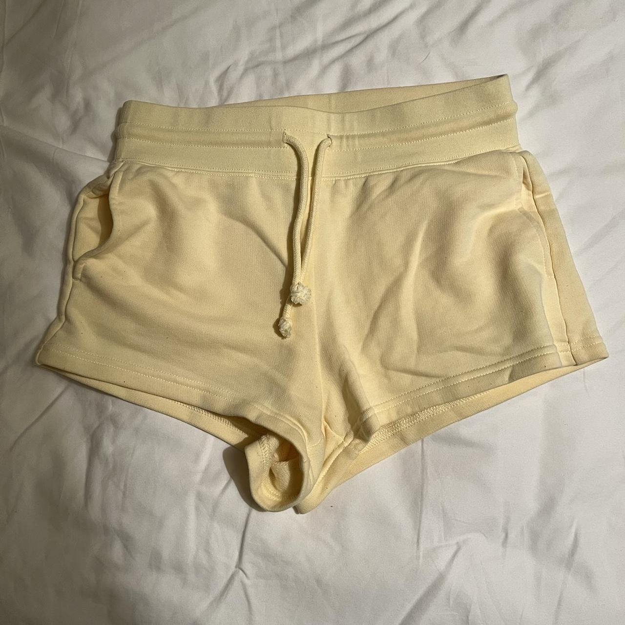 Yellow, TNA active shorts worn once or twice. High... - Depop