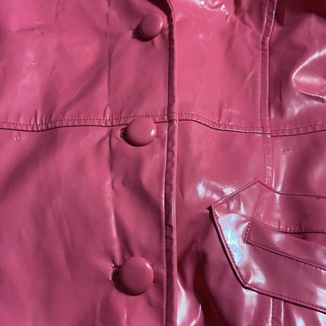 Vintage Tripp pvc pink corset trench coat Sz... - Depop