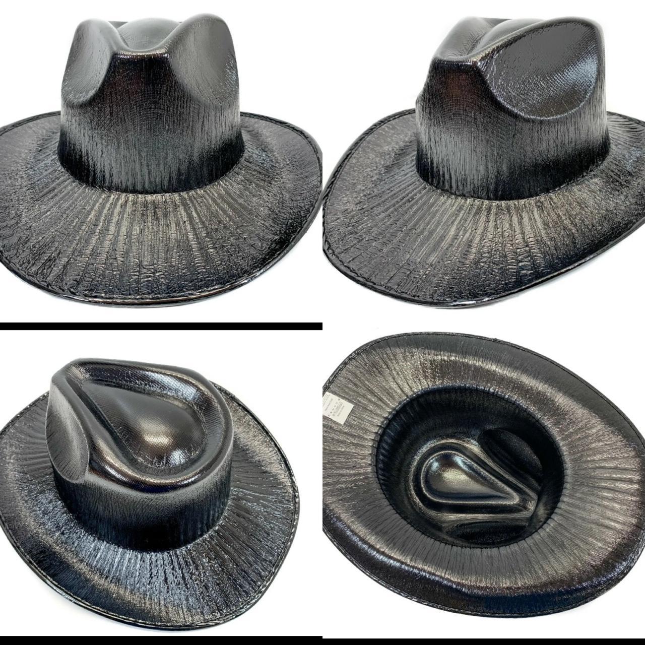 Goth cowboy hat Size 7/14-7 1/2 It’s kinda shiny.... - Depop