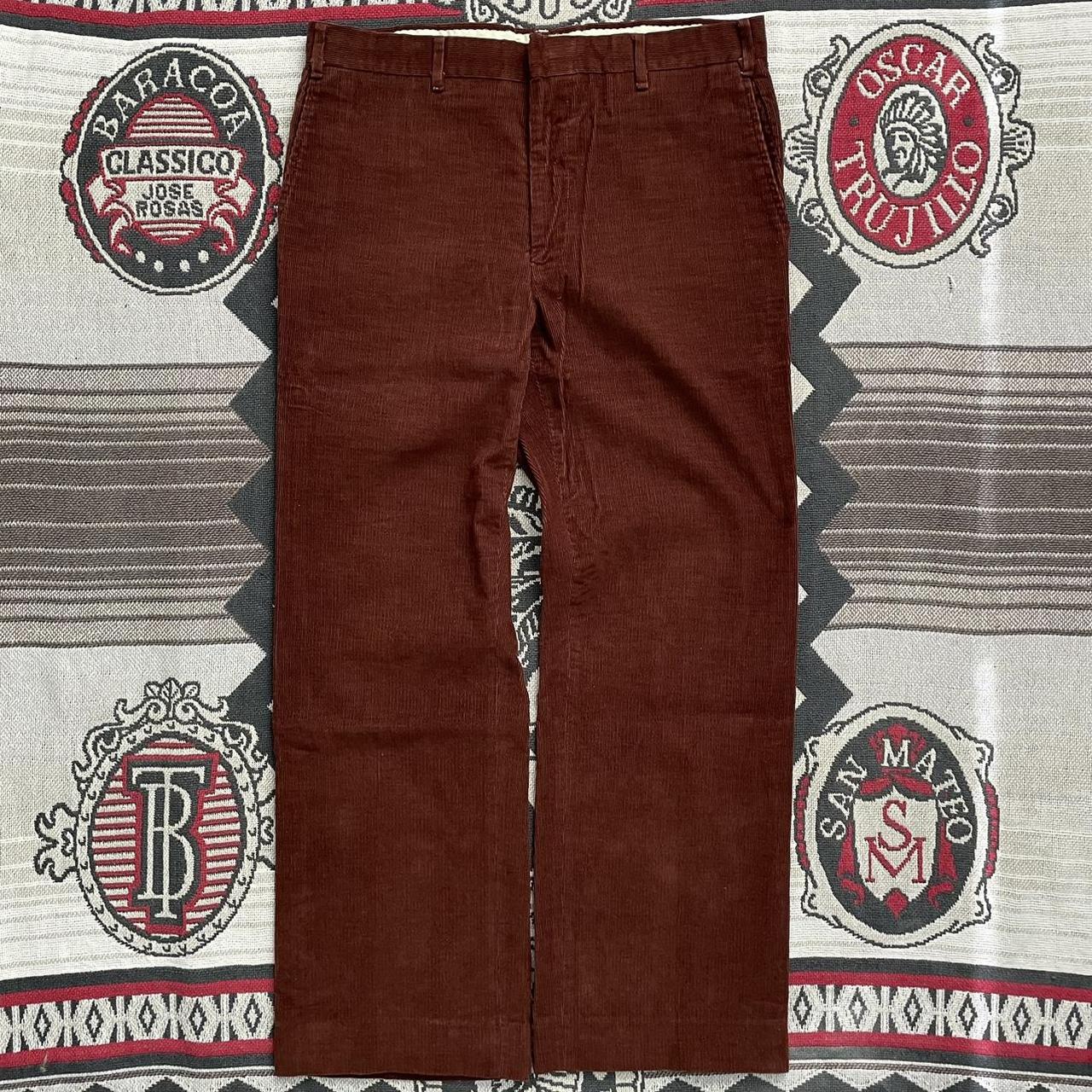 Vintage 60s Corduroy Pants -Beautiful rust brown... - Depop