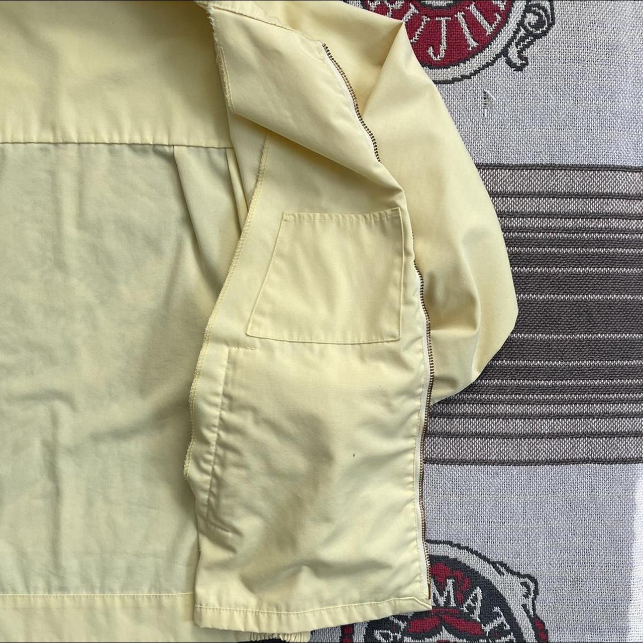 Vintage 60s Harrington Jacket -Light yellow... - Depop
