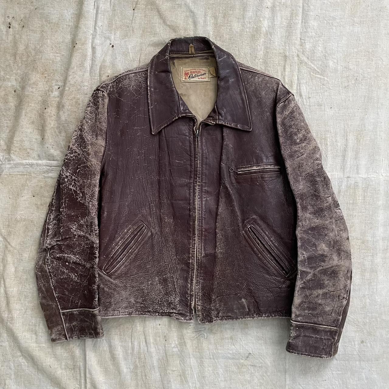 Vintage 50s Hercules Leather Jacket -1950s Hercules... - Depop