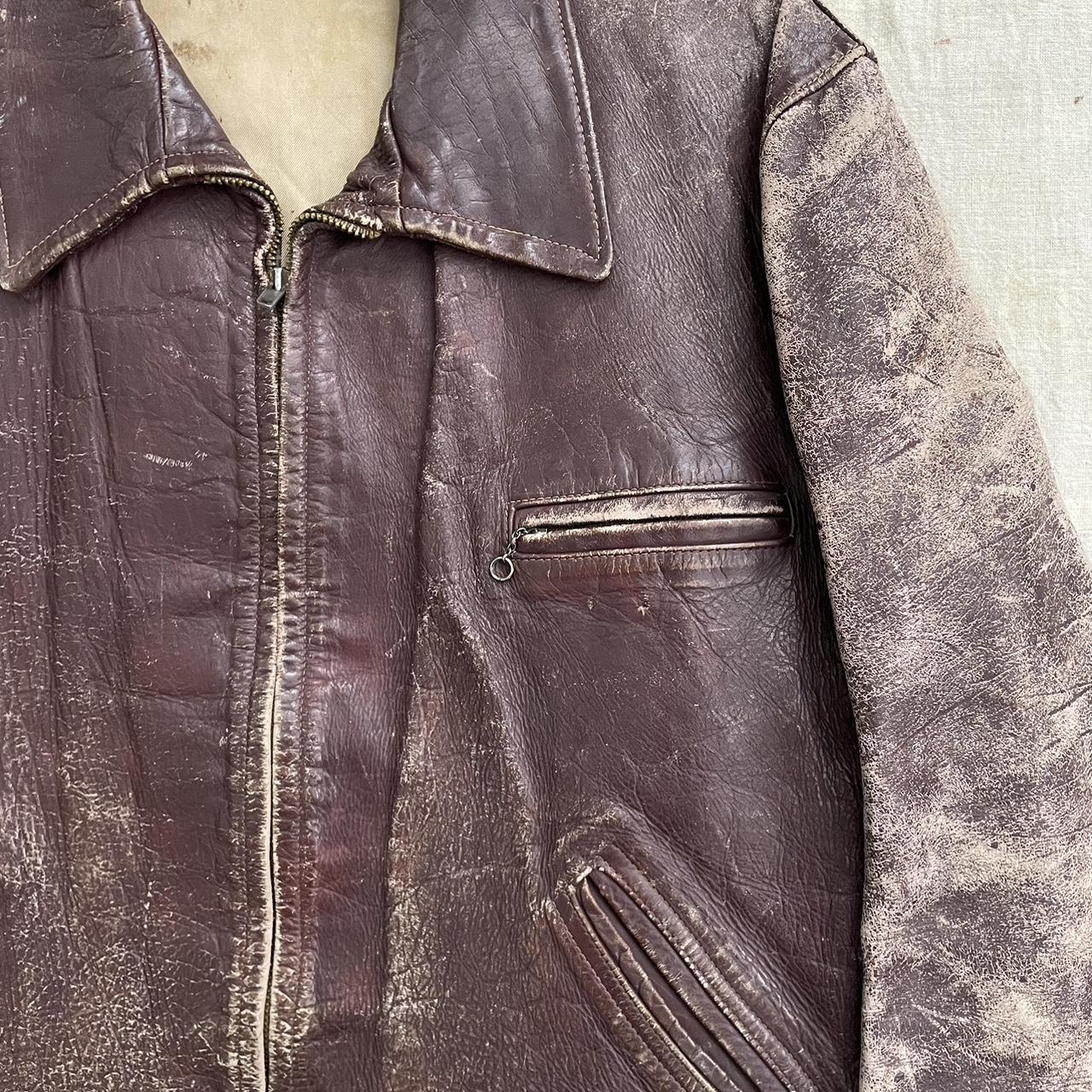 Vintage 50s Hercules Leather Jacket -1950s Hercules... - Depop