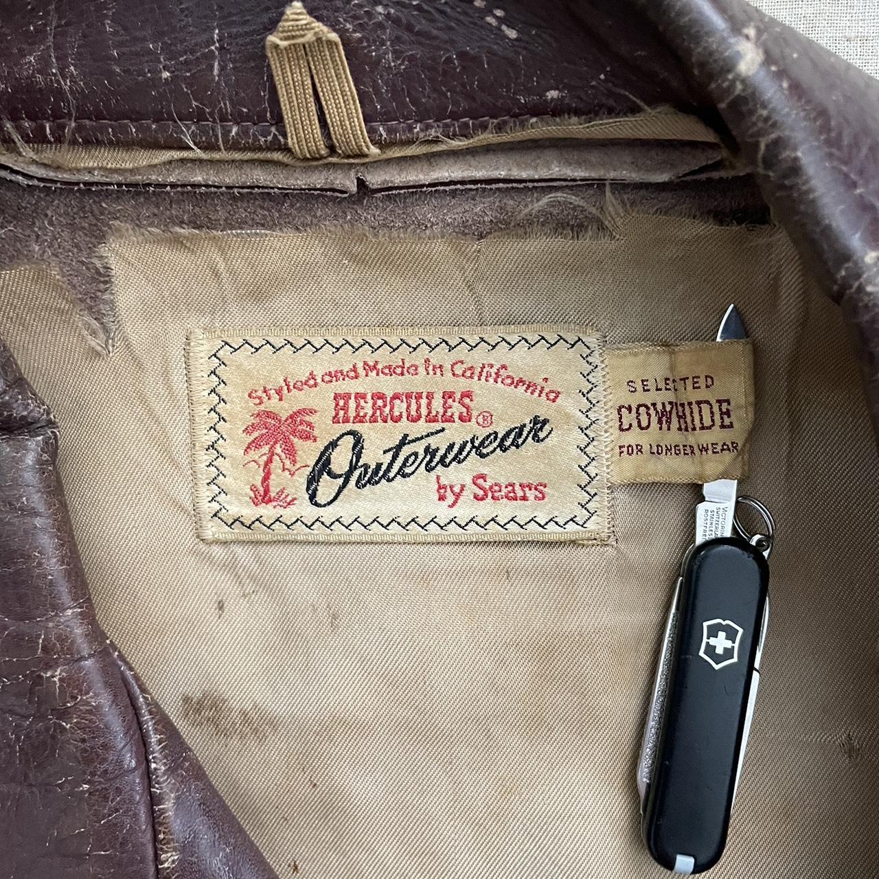 Vintage 50s Hercules Leather Jacket -1950s Hercules... - Depop