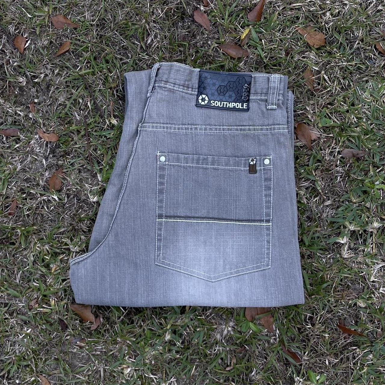 Y2K Baggy Grey Southpole Jeans -stains/flaws shown | Depop