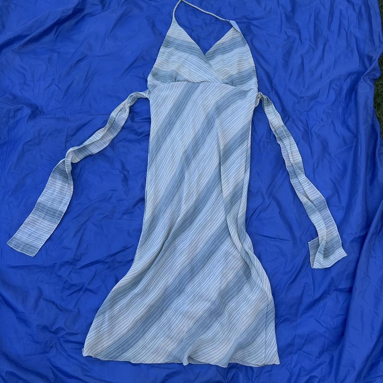 Beautiful blue y2k summer dress in good condition.... - Depop