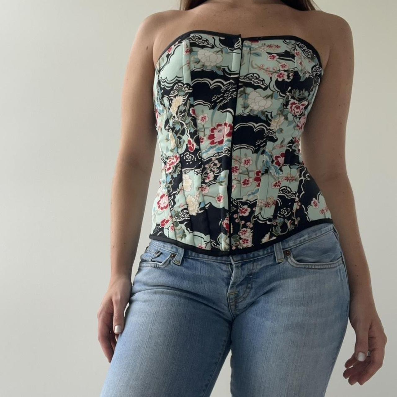 Adorable multi colored summer corset top! Love this... - Depop