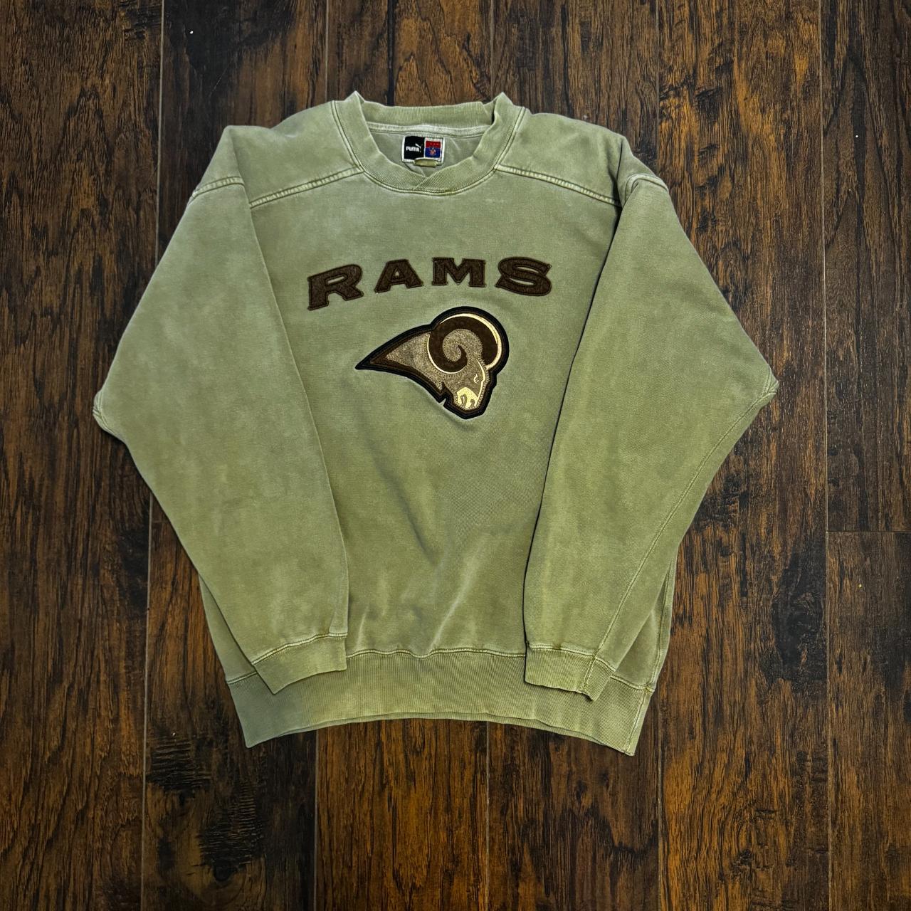 LARGE PUMA RAMS SWEATSHIRT - Depop