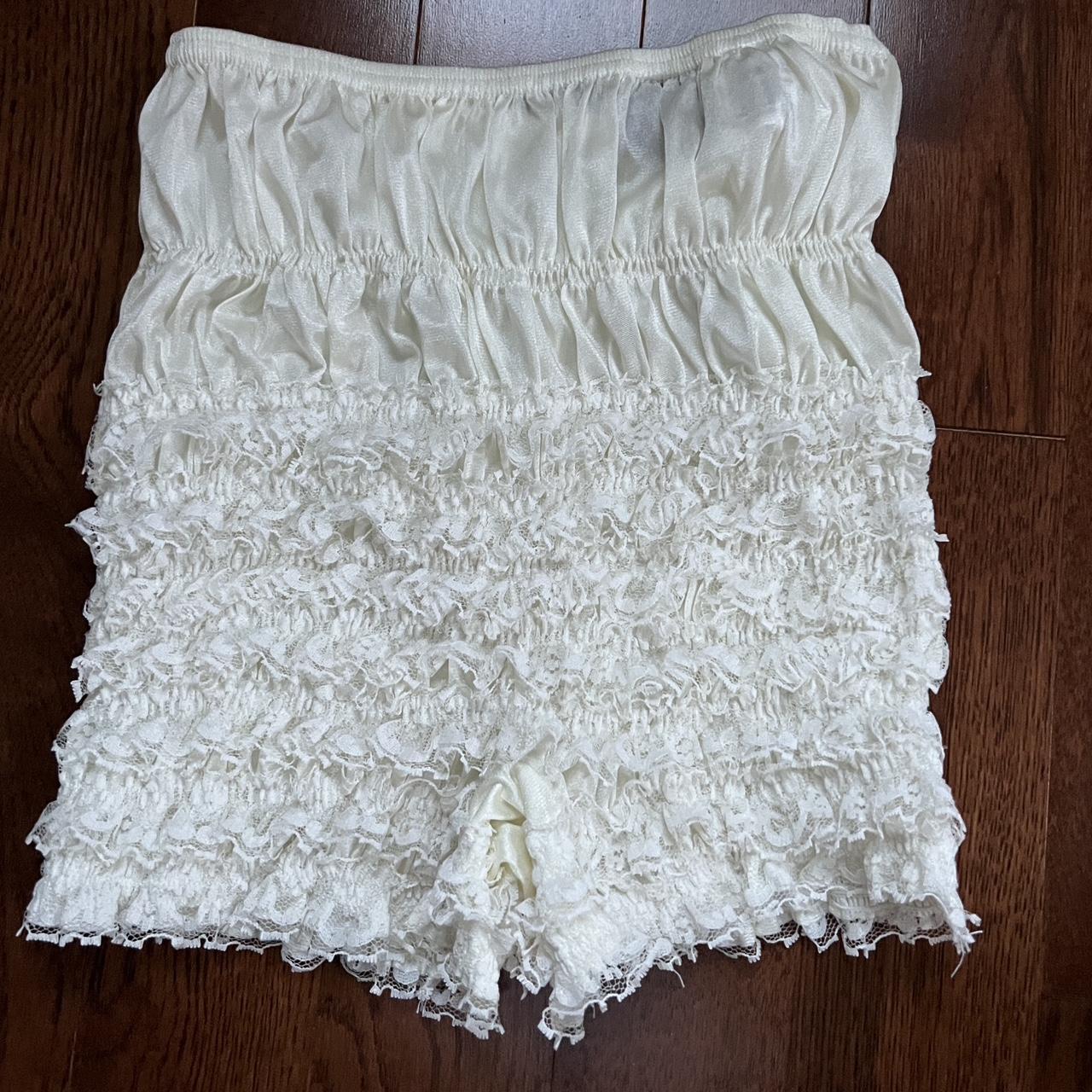 Satin and lace ruffle bloomers Would love to trade... - Depop