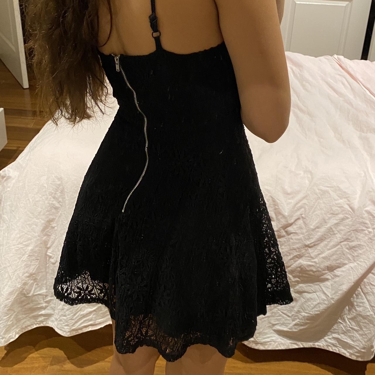 mooloola black lace mini dress size 8, has inbuilt... - Depop