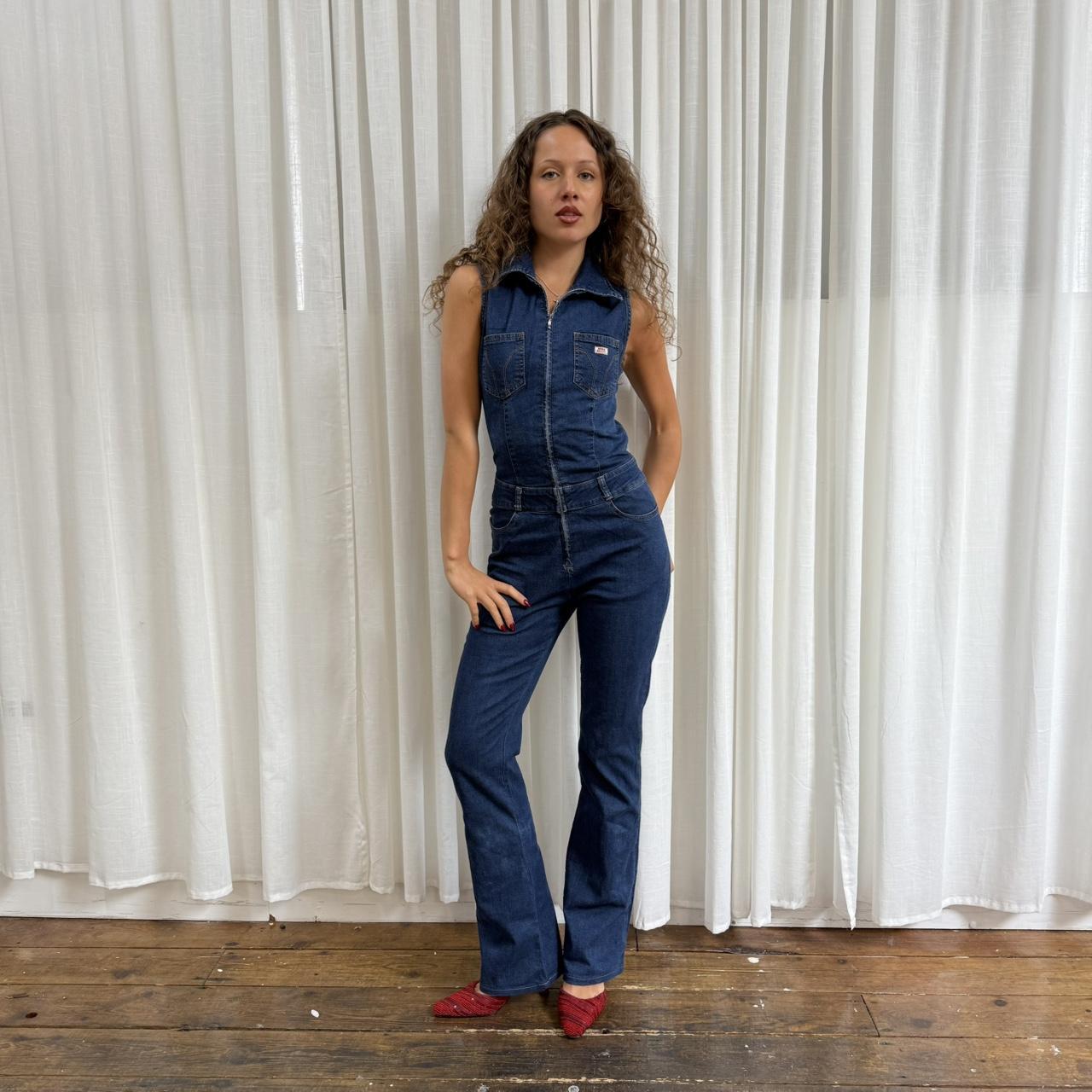 Y2k vintage Miss Sixty indigo wash denim orange... | Depop